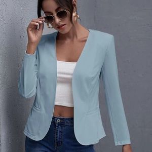 Jackets & Coats | Blazer Jacket Business Casual Open Front Black | Poshmark